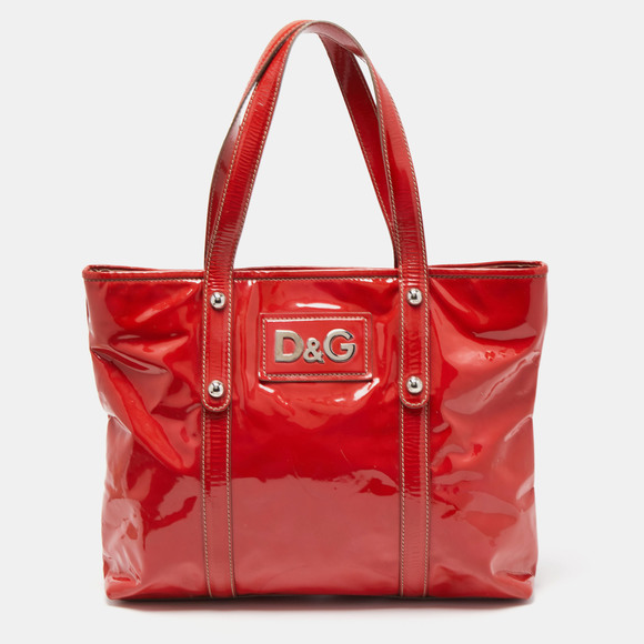 Dolce & Gabbana | Bags | Dg Red Patent Leather Estelle Tote | Poshmark